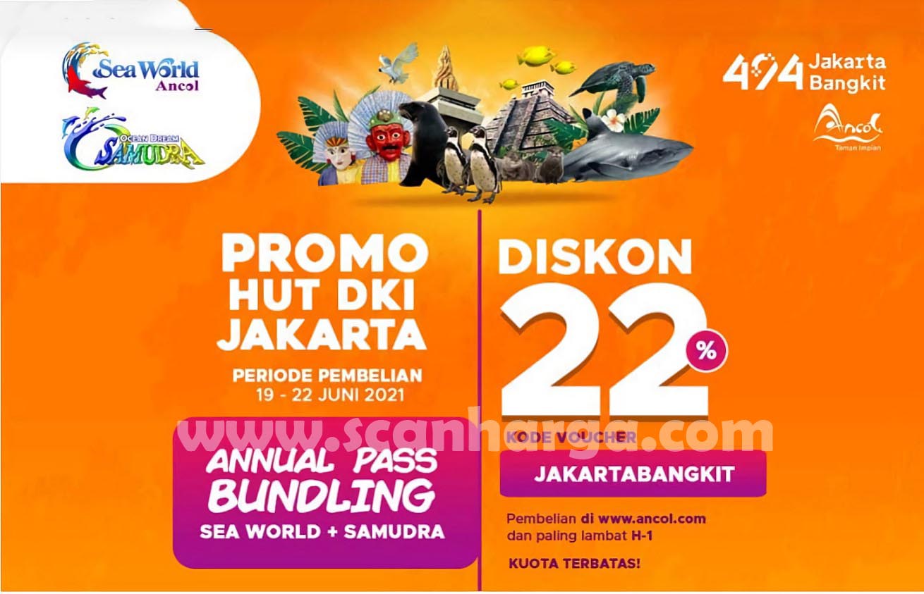 Promo SeaWorld & Samudra Diskon 22% Spesial HUT Jakarta - scanharga