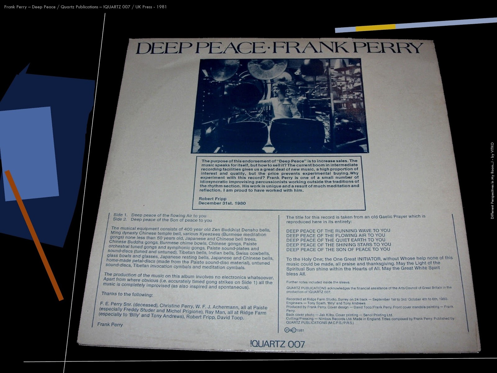 Different Perspectives In My Room...!: FRANK PERRY – Deep Peace (LP ...