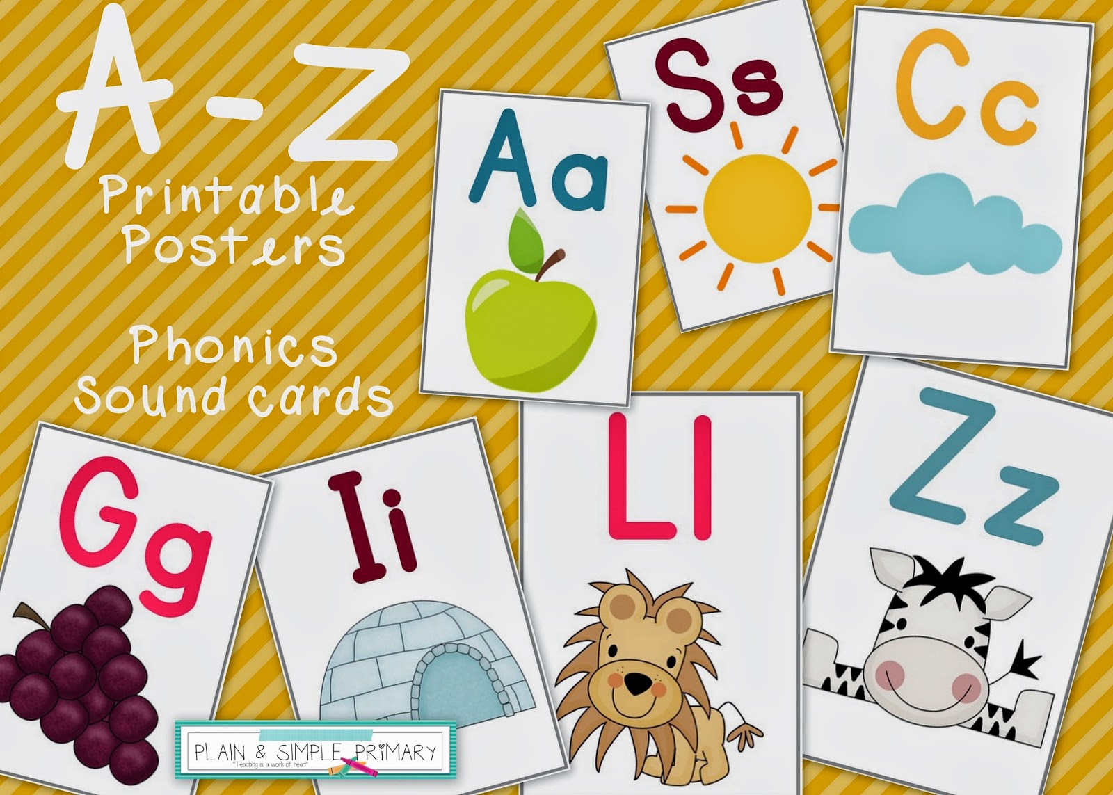 Plain and Simple Primary: A-Z Posters