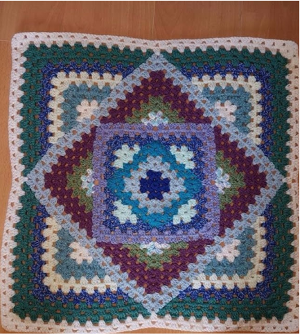 Free Crochet Kaleidoscope Square - CROCHET WORKS