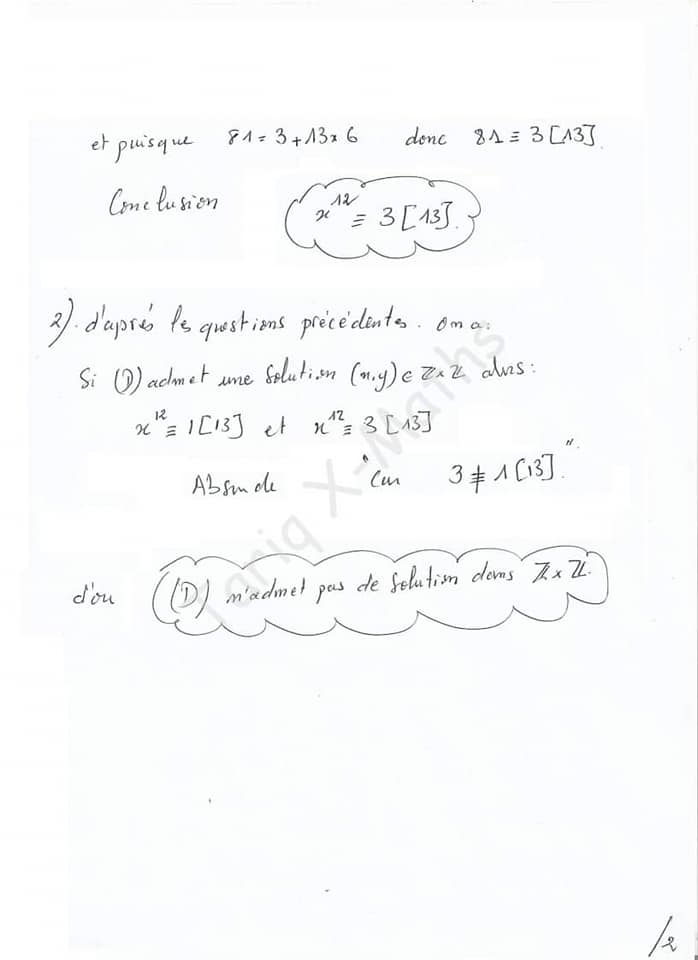 Correction Examen national 2020-sciences math-Mathématiques