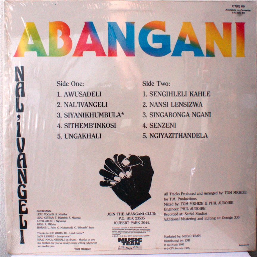 Afro-Synth: ABANGANI - Nal'ivangeli (1985)