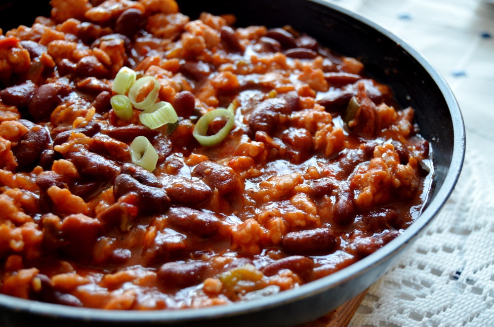 fun FOODIE fun: Nigeria: huevos, judías rojas, plátano y arroz.