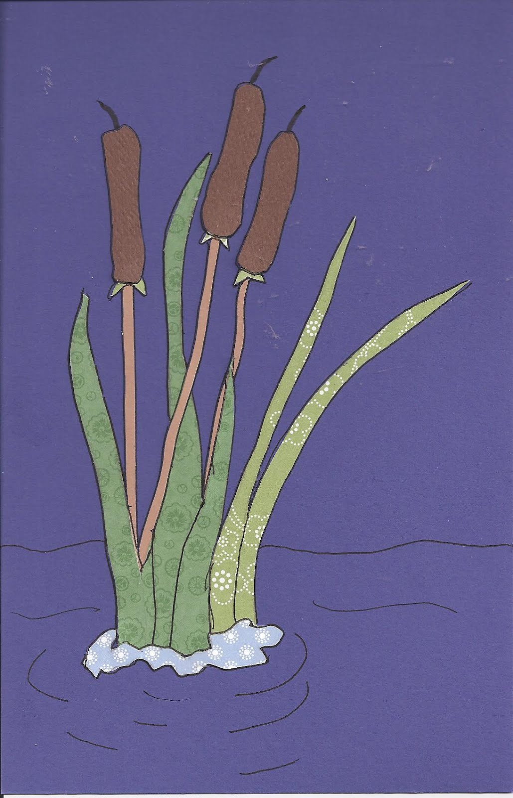 Scrap-a-doodle Patterns: Cattails paper piecing