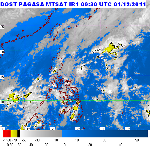 Weather Forecast Philippines Today - 12.01.11 PM