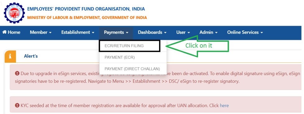 How make EPF Payment along with ECR statement