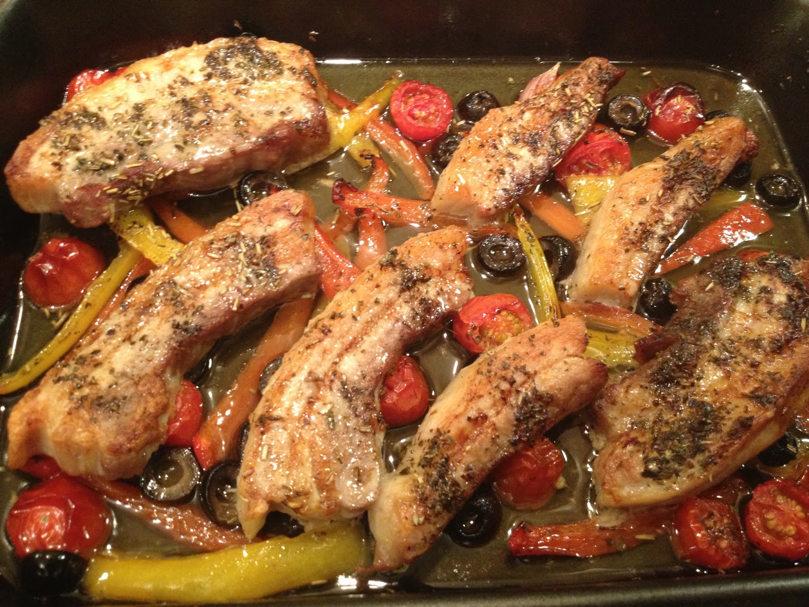 Bistro Becs and Family: Mediterranean Pork Belly Strips