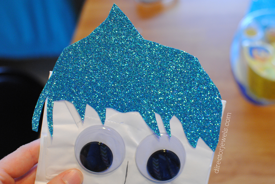 Director Jewels: Inside Out Joy Paper Bag Puppet Tutorial