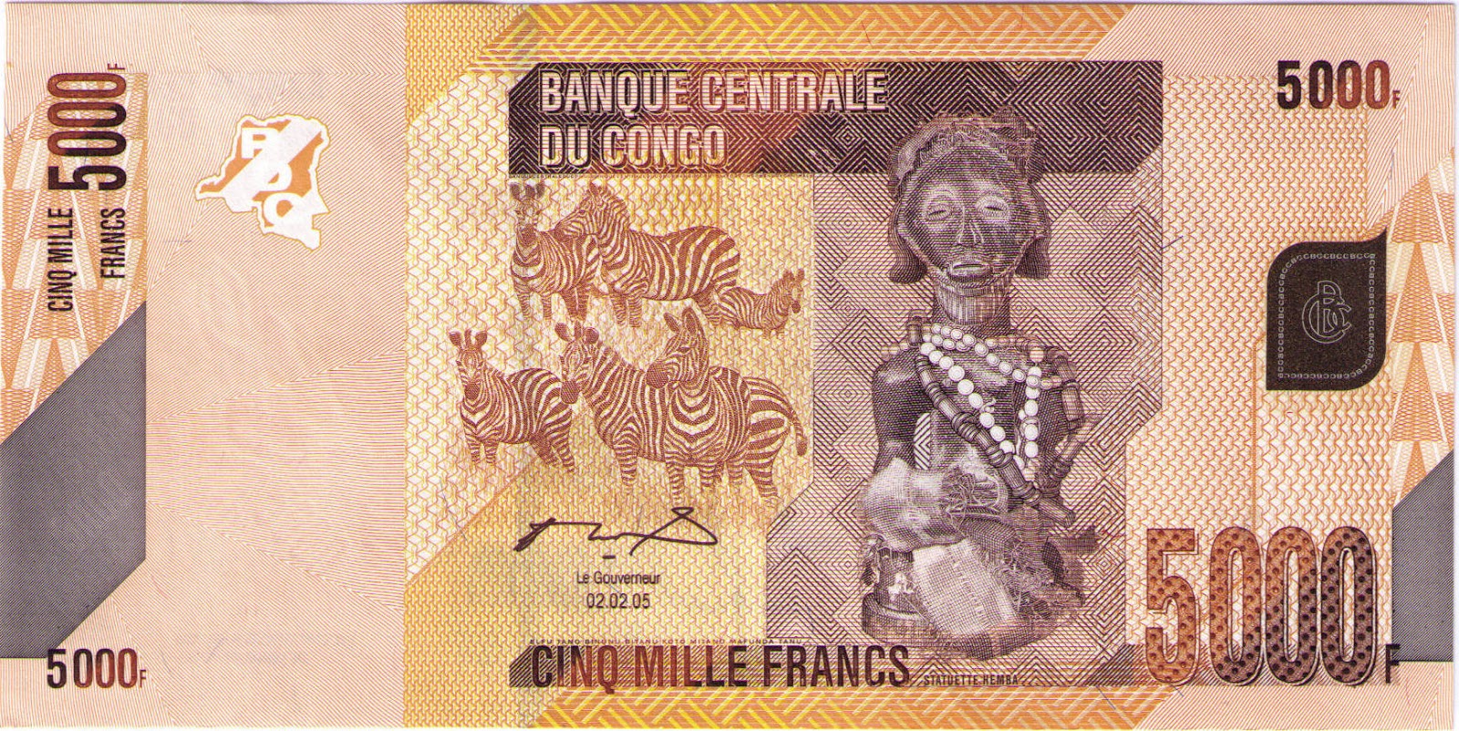 K sch Kongo 5000 Franc Schein Von 2005 Ohne Seriennummer k-sch-kongo-5000-franc-schein-von-2005-ohne-seriennummer