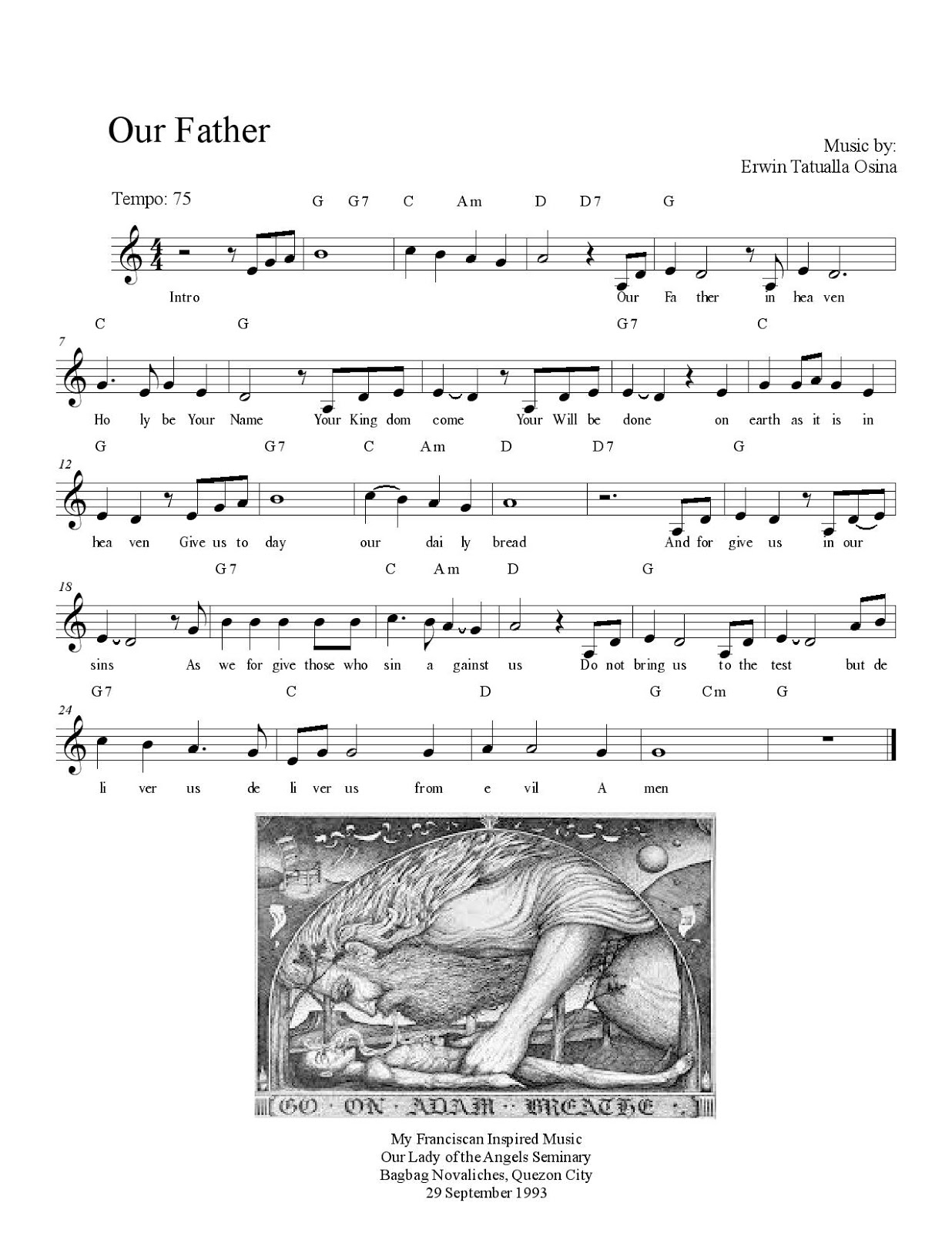 My Franciscan-Inspired Music: Our Father