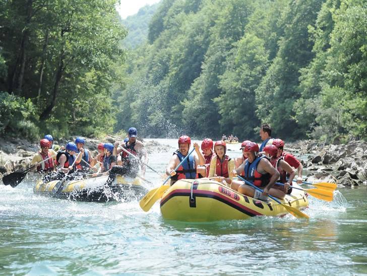 Rafting action on the Neretva river - Raft on Neretva