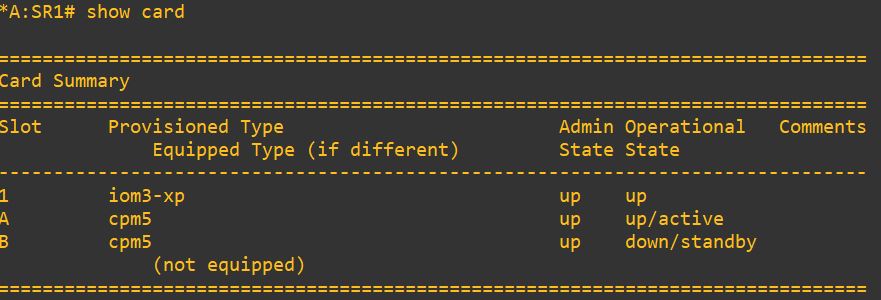 How to configure SFM/ Card/MDA in Nokia SR 7750/77XX series routers