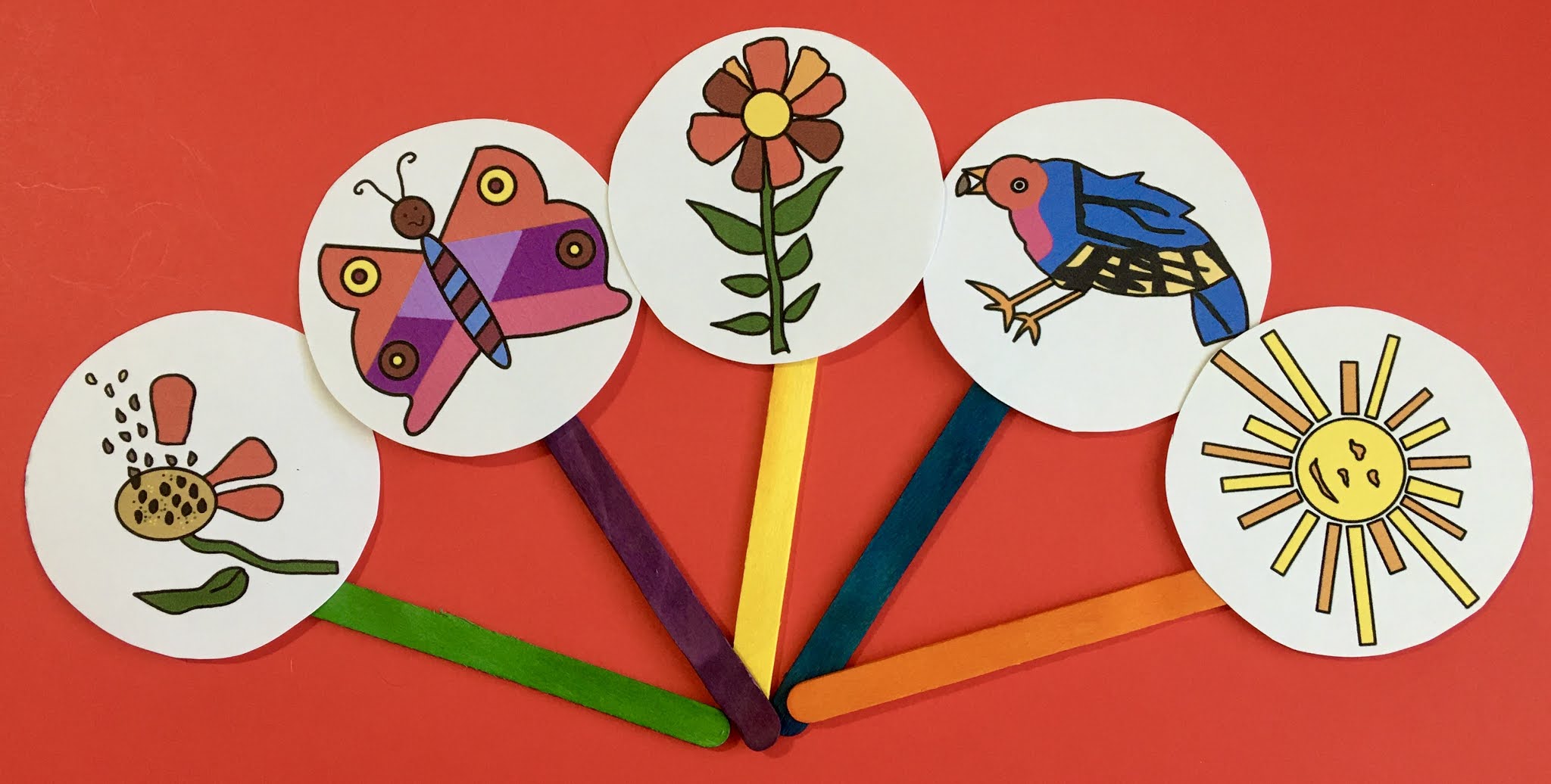 THE TINY SEED BOOK CRAFT & 5 STUDENT PUPPET STICKS ~ Book Units by Lynn