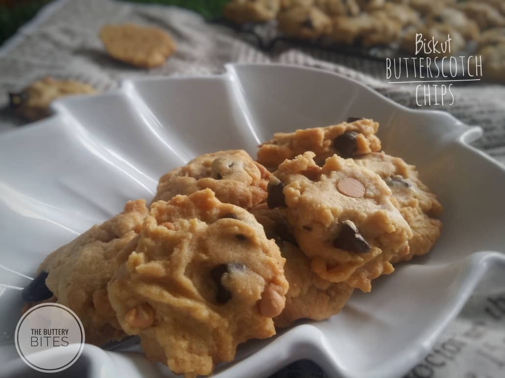 Resepi Biskut Butterscotch Chips | The Buttery Bites