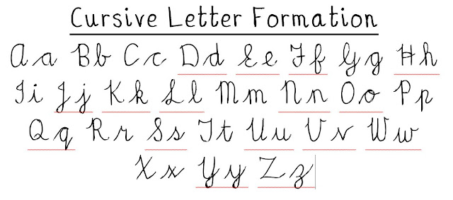 Ms Kilrane's Classroom: Cursive Handwriting Guide
