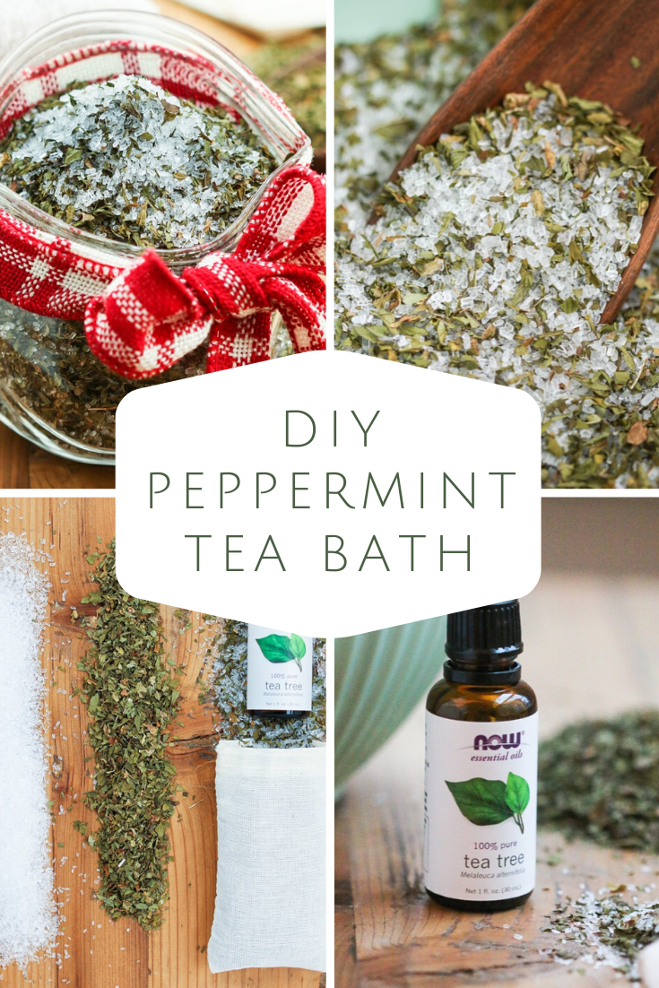 DIY PEPPERMINT TEA BATH