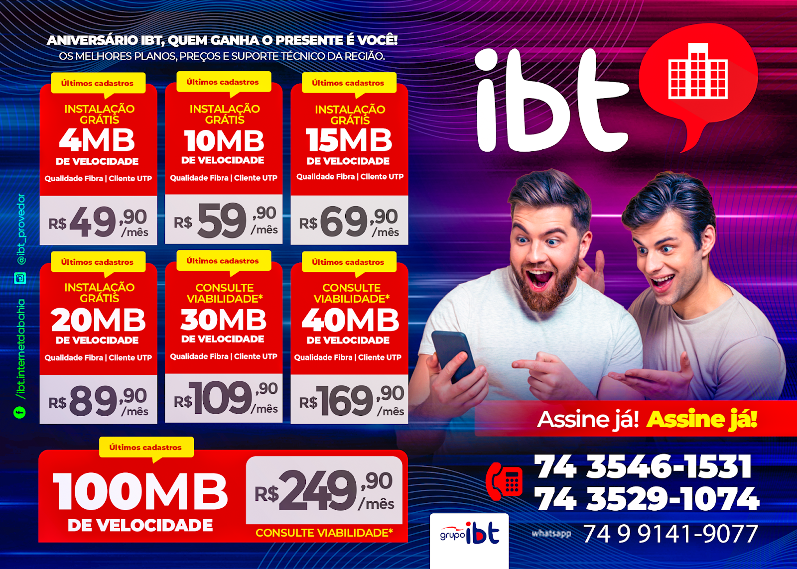 ITIÚBA: GRUPO IBT ANUNCIA MAIS UM INVESTIMENTO EM MELHORIAS DE INTERNET ...