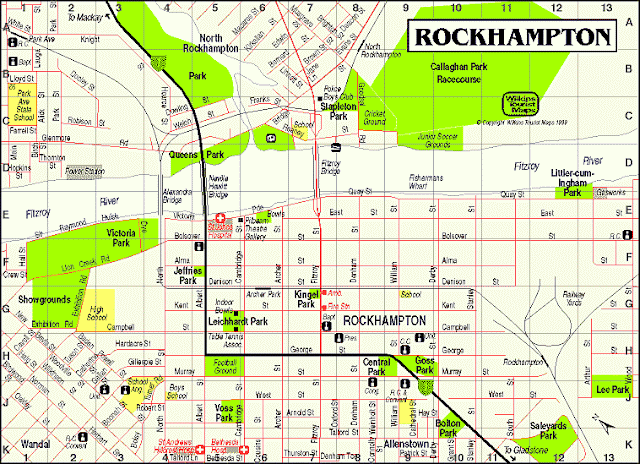 Mapas y planos de Rockhampton - Australia - Conmimochilacuestas