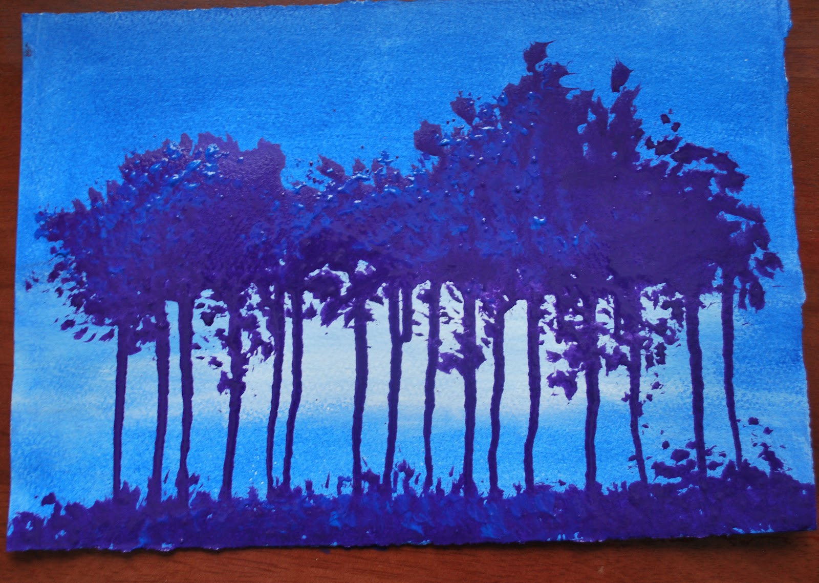 Shirleen Bland's Art Studio: Drip Trees Tutorial