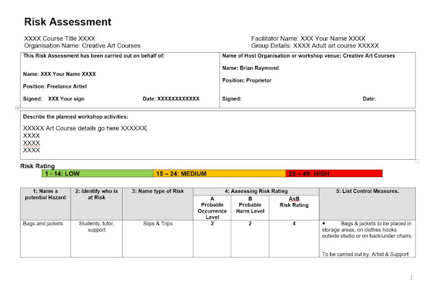 Safety in the art room plus risk assessment & Infographic on types of ...