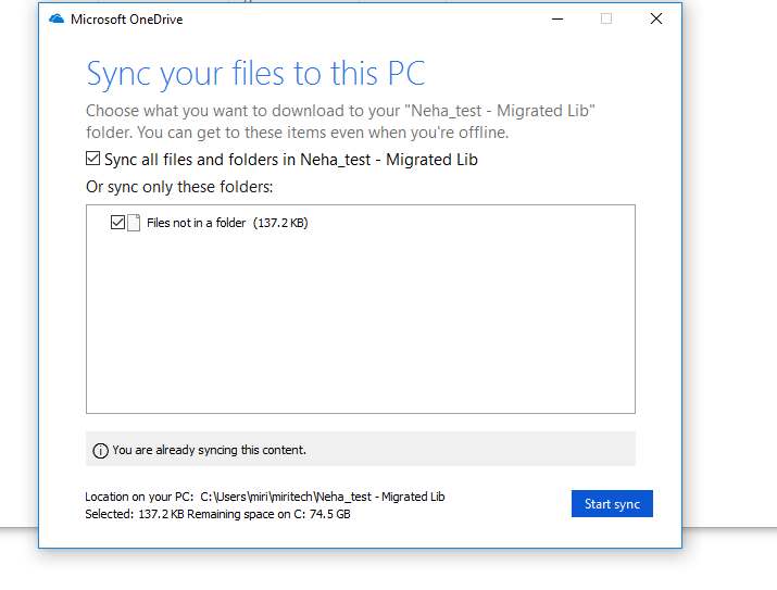 Sync Sharepoint Online Document Library To Your System