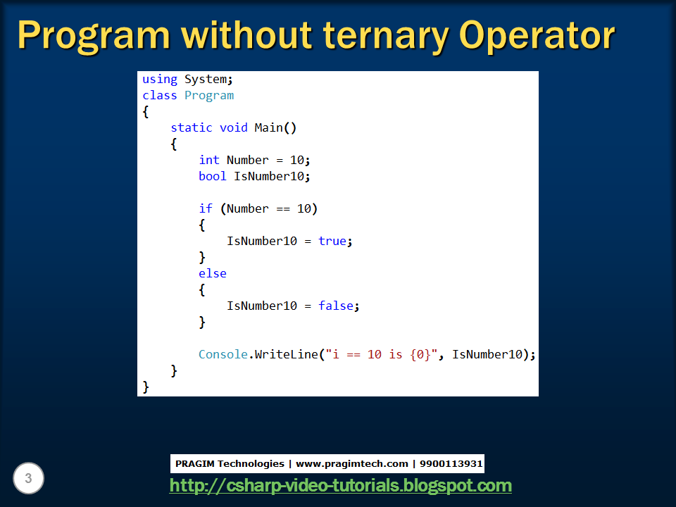 Sql Server Net And C Video Tutorial Part 5 Common Operators In C 1107
