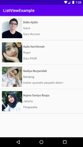 Membuat Custom list view dengan gambar icon dan teks di android studio