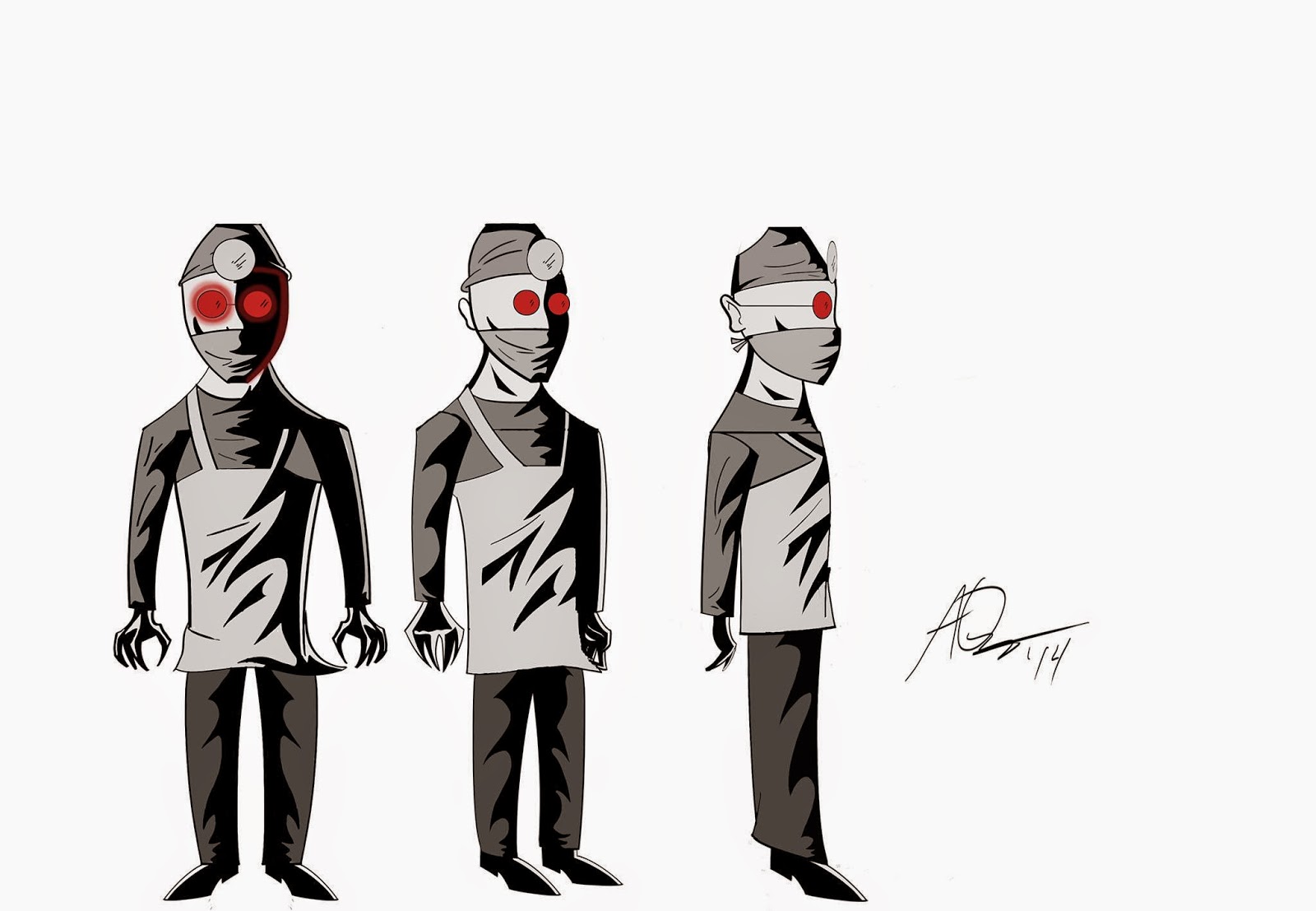 Animation Mind of Andres Quintero : Character Model Sheet: Evil Doctor