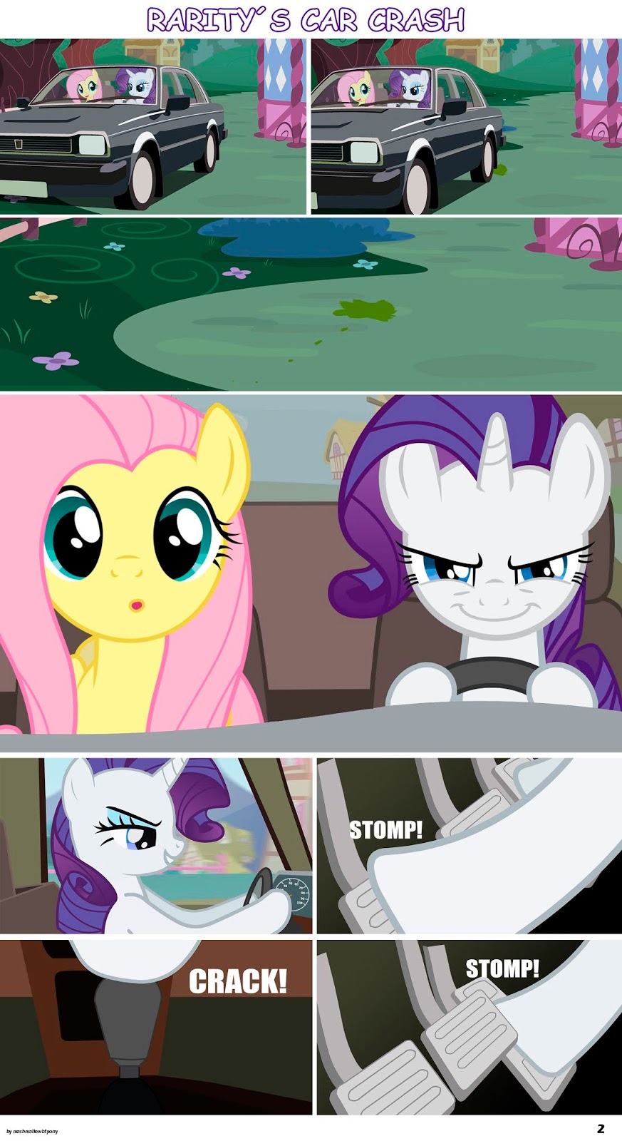 MLP Mares driving cars: Comics