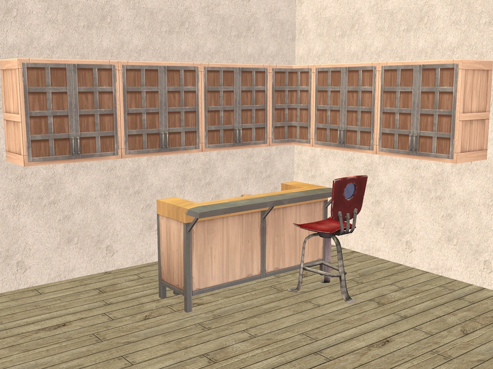TheNinthWaveSims: The Sims 2 - The Sims 4 VAULT Bar and Upper Cabinet ...