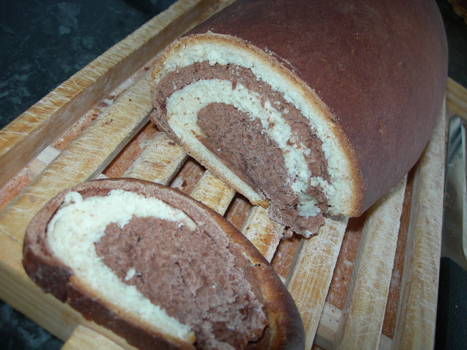 Pan dos colores - Magdalenas de Chocolate