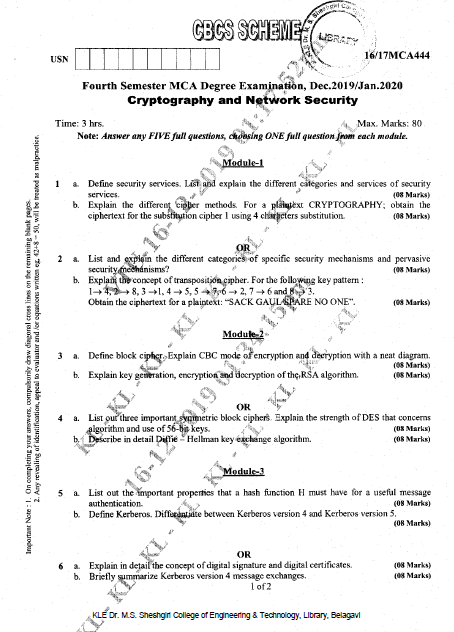 Visvesvaraya Technological University MCA. (CBCS) Fourth Semester 16 ...