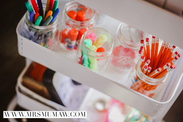 Virtual learning School Cart | Homeschooling Supply Cart | Homework ...