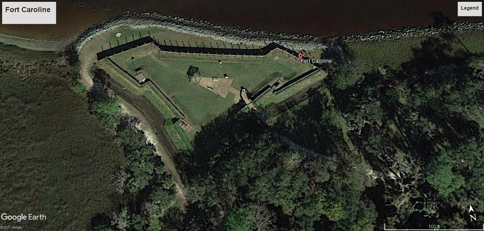 Anton's Wargame Blog: Fortified Places, Fort Caroline, Jacksonville Florida