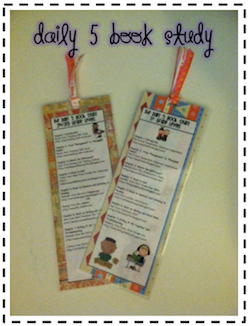 Classroom Freebies Too: Daily 5 Book Study Bookmark