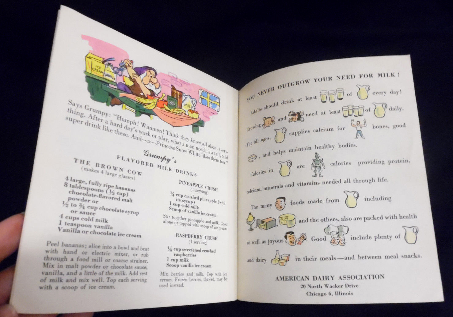 Filmic Light - Snow White Archive: 1955 Snow White Dairy Recipes Book