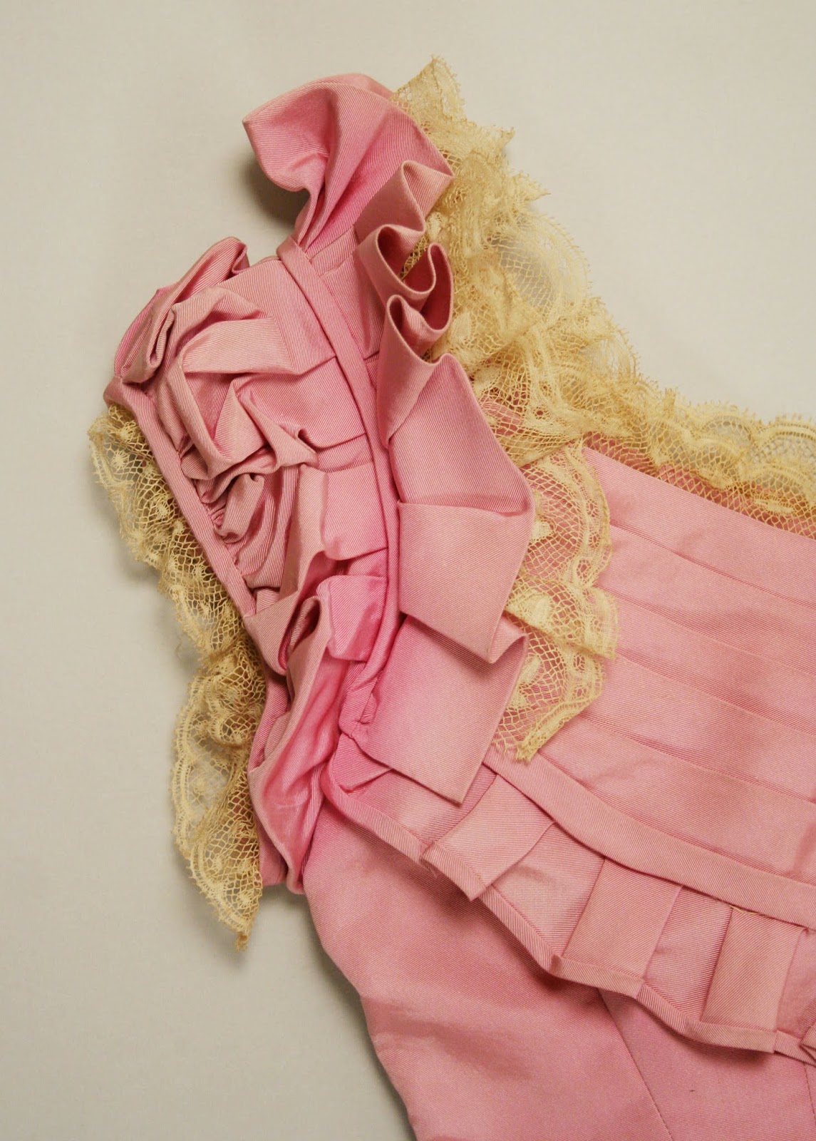 SilkDamask : A Study in Pink: Two Silk Victorian Dresses, c. 1870