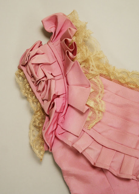 SilkDamask : A Study in Pink: Two Silk Victorian Dresses, c. 1870