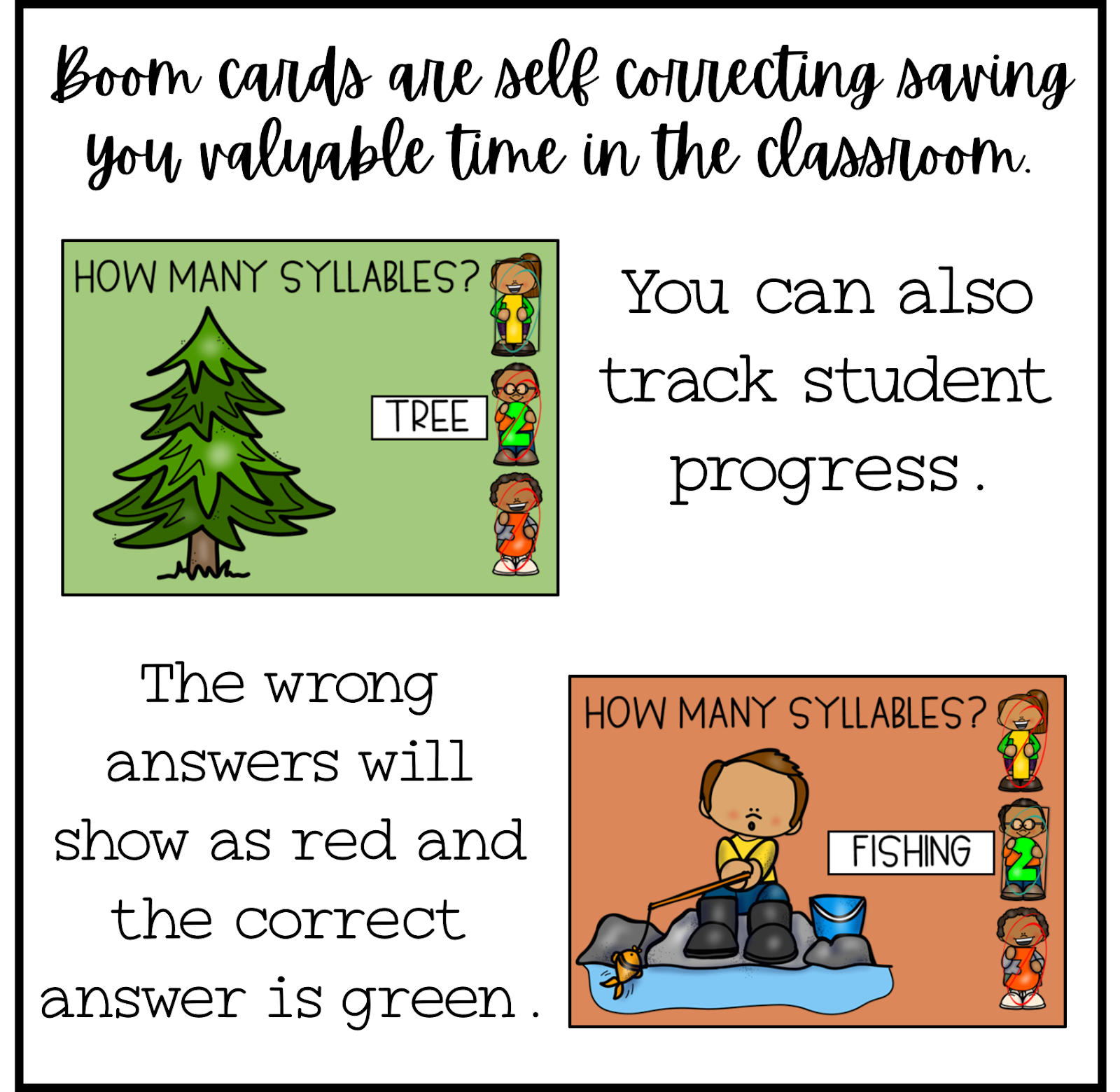Simply Delightful in 2nd grade: Summer counting syllables clip cards ...