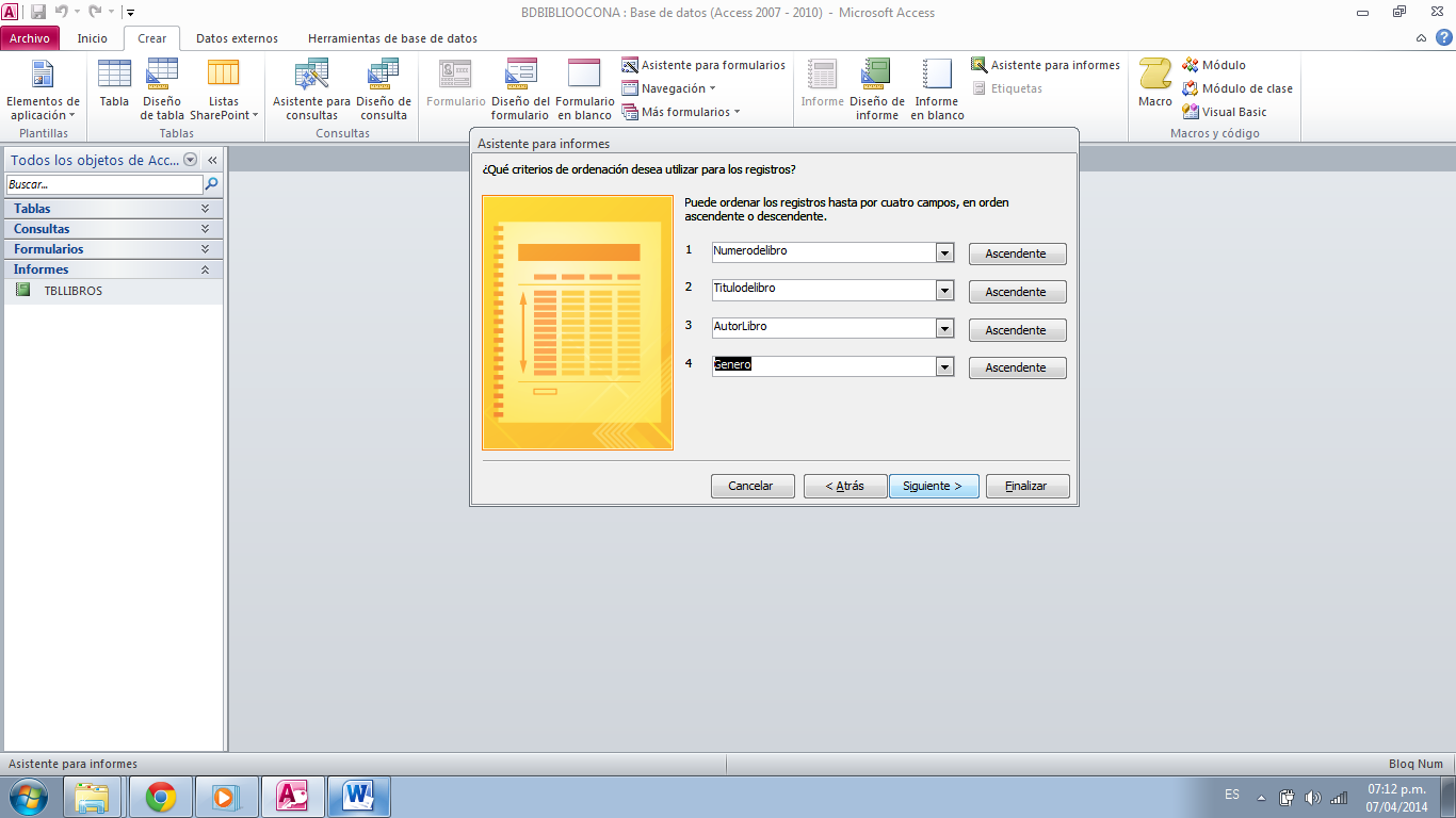 microsoft access: como hacer informes en access
