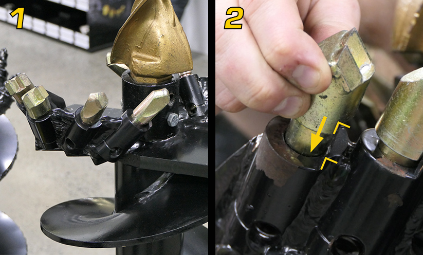 How To Replace Tapered Auger Teeth (Earth/Rock Combo Augers)
