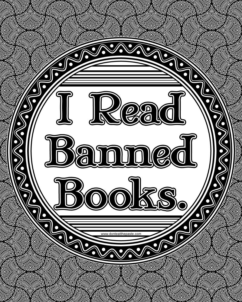 Don't Eat the Paste: Banned Books!! printable mini poster