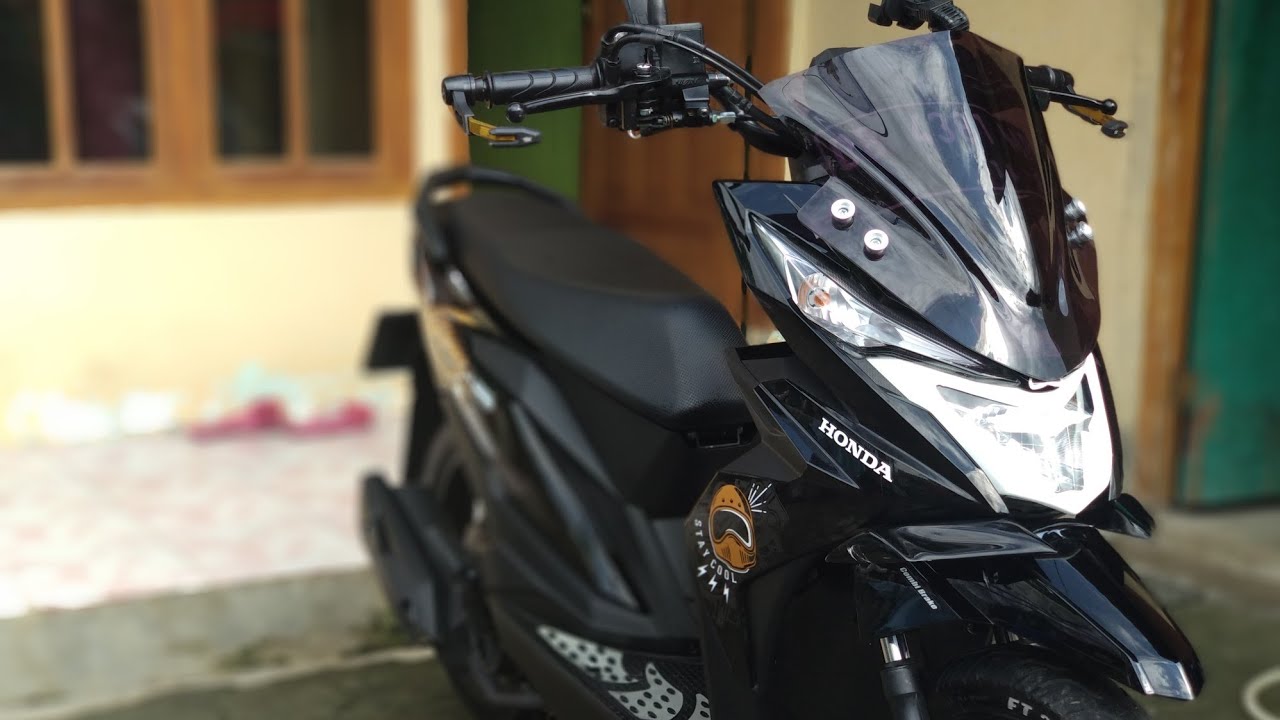 Modifikasi Beat Street Fighter Hitam Putih Silver Ring 17 Trail ...