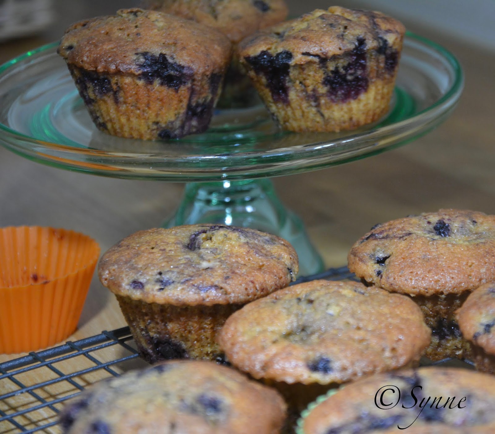 ganske enkelt: Muffins med blåbær og vaniljekrem