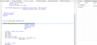 SAP ABAP Central: ABAP Managed Database Procedure