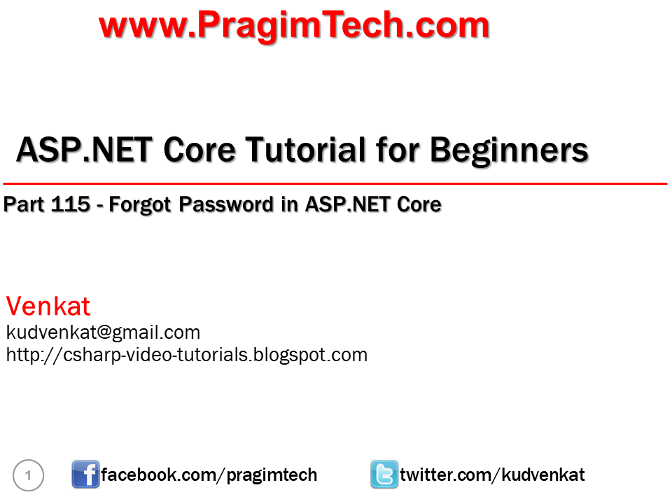 Sql Server Net And C Video Tutorial Forgot Password In Core Slides