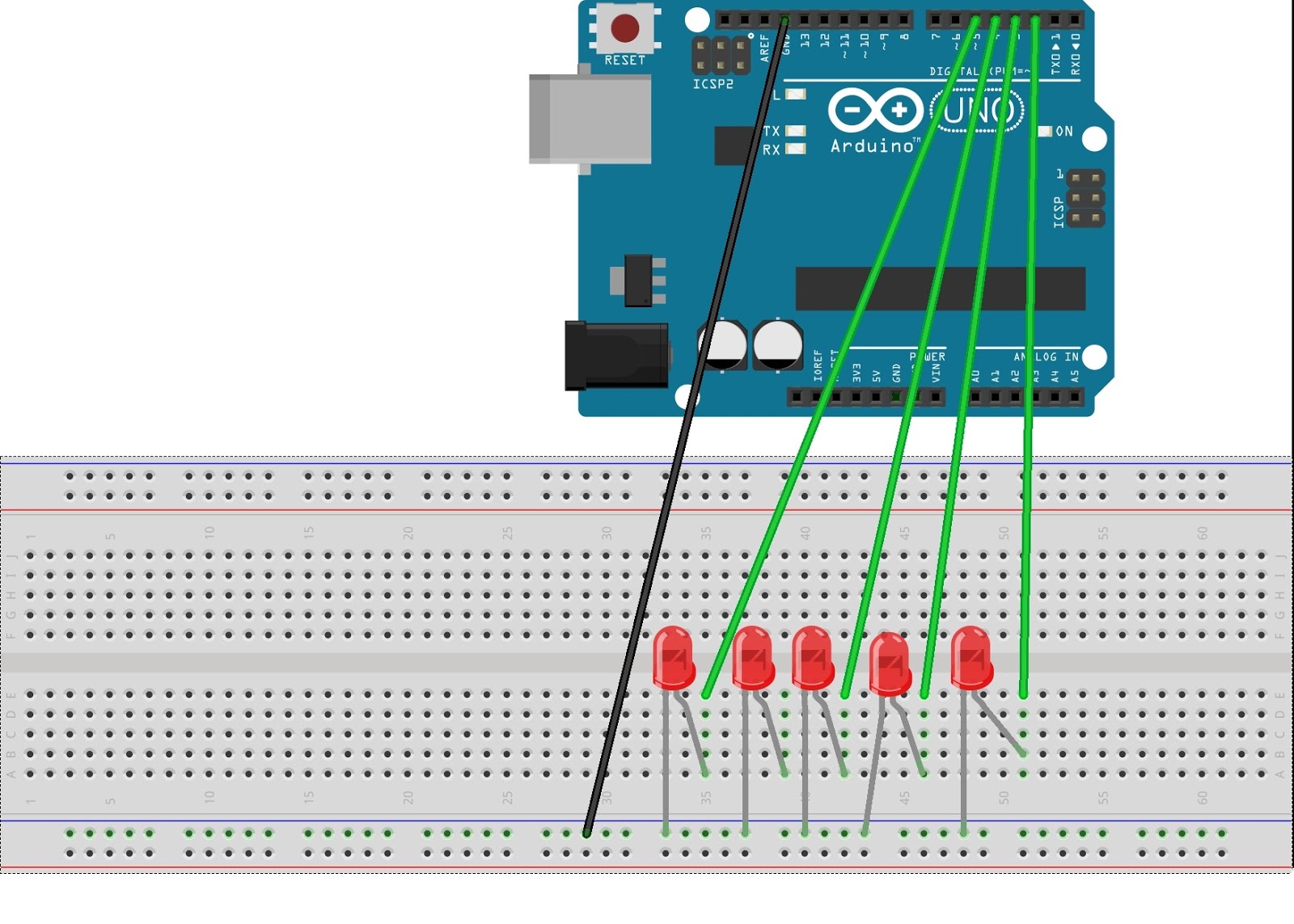 การเขียนโปรแกรมเบื้องต้นกับ Arduino C ไฟวิ่ง การเขียนโปรแกรม