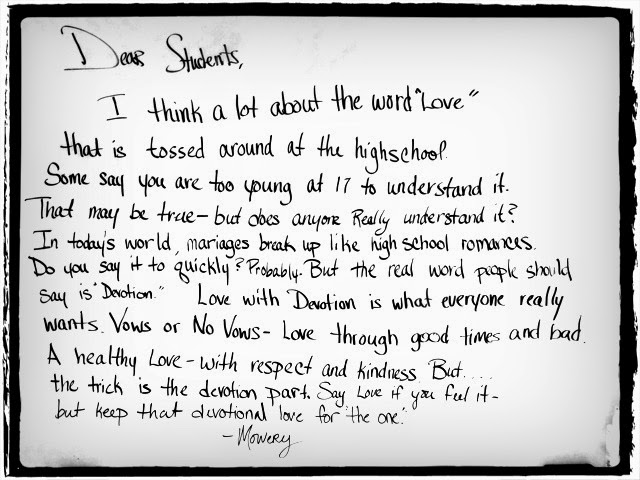 Letters for my Students