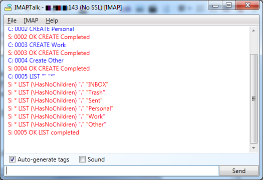 Programmer's Ranch: IMAP: Working with Folders
