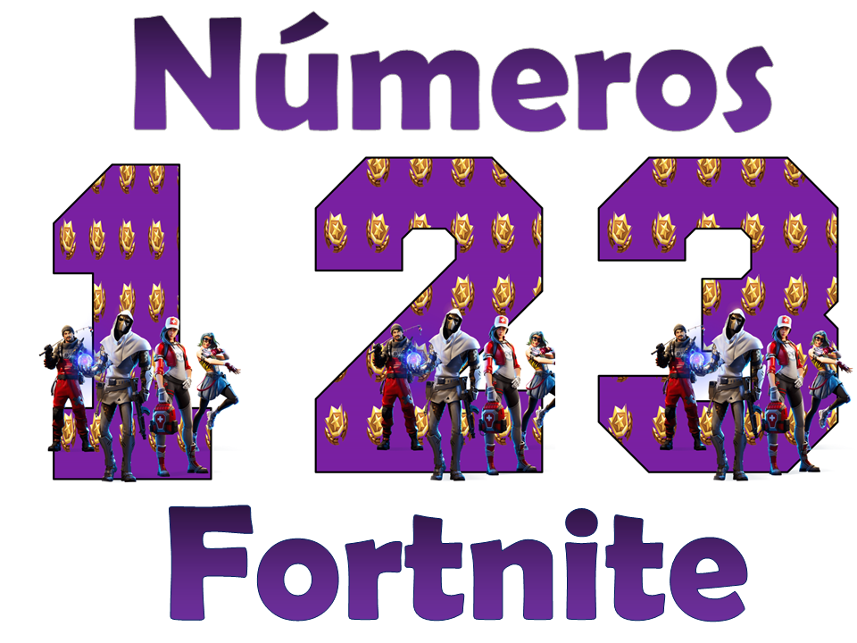 Kits imprimibles gratis : Números de Fortnite